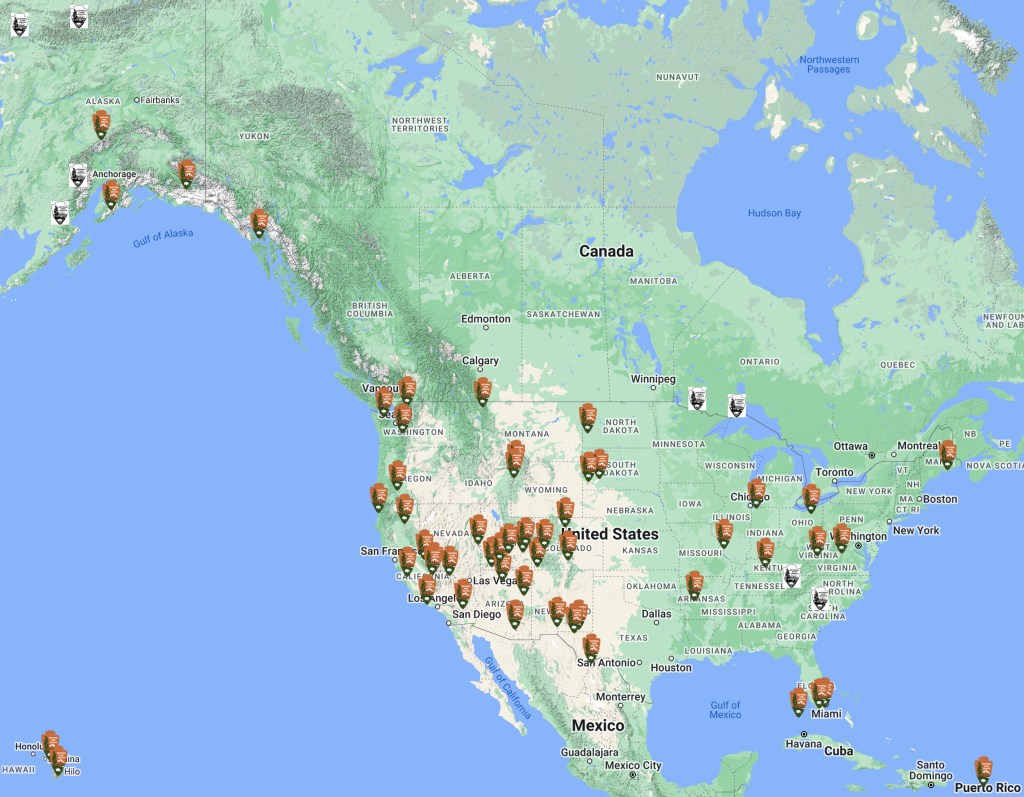 US National Park Map | A Week or a Weekend